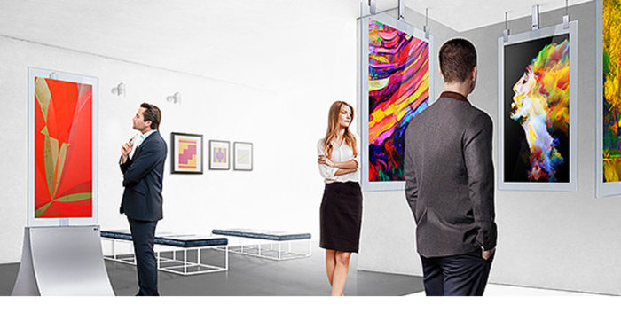 Transparent Glass Information Kiosk with Capacitive Touchscreen ...