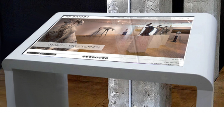 Tilted Screen Touch Table Presentation Kiosk | Multitouch Tables and Kiosks