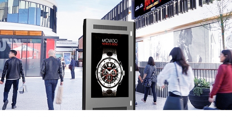 3-Sided Triangular Kiosk Digital Signage Advertising | Multitouch ...